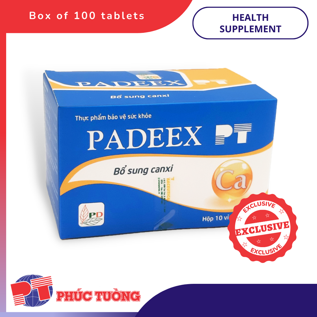 PADEEX PT - Calcium Plus Vitamin D3 and K2 - Dược Phẩm Phúc Tường